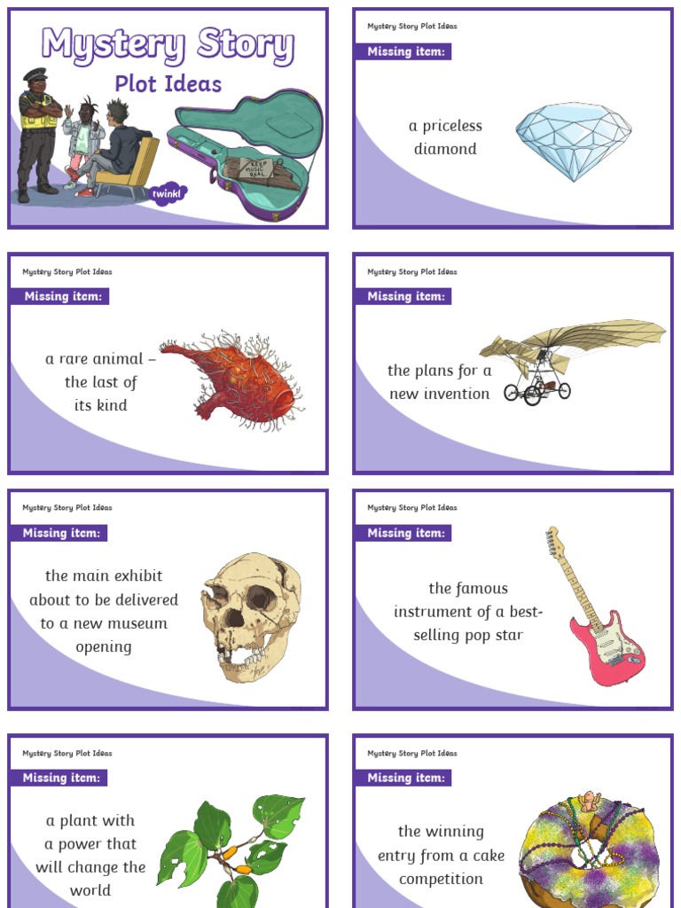 T e 1628001708 ks2 Mystery Detective Story Prompt Cards - Ver - 1 | PDF
