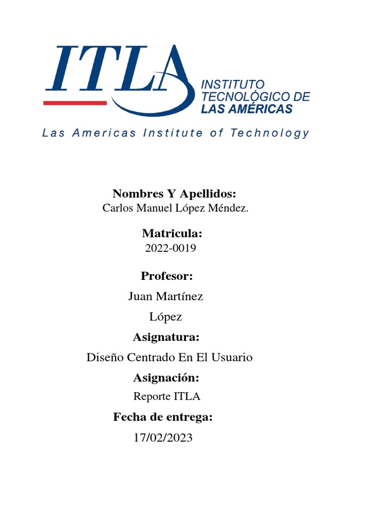 Análisis de Usabilidad del ITLA | PDF | Usuario (informática) | Heurístico