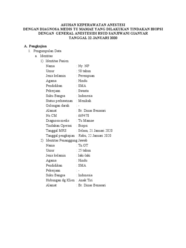 Askan Anestesi Tu Mamae | PDF | Kesehatan Holistik | Sains & Matematika