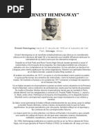 Biografía de Ernest Hemingway | PDF | Ernest Hemingway