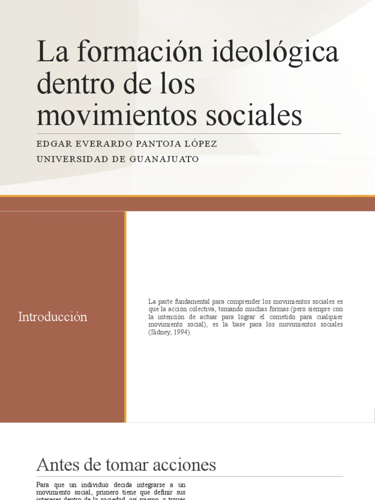 La Formación Ideológica Dentro de Los Movimientos Sociales | PDF ...