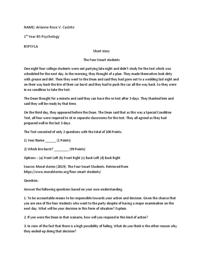 Accountability 1 (Assignment#1) BY CASINTO, ARIANNE ROSE V. (BSPSY1A ...