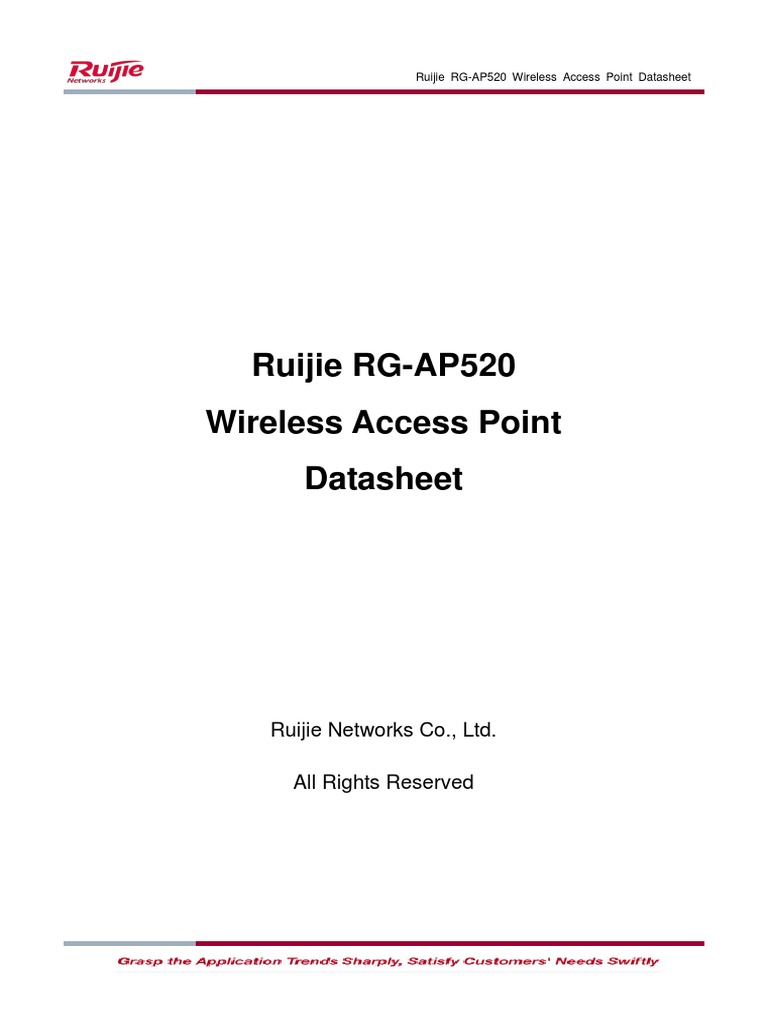Ru RG Ap520 - Datasheet | PDF | Computer Network | Ieee 802.11