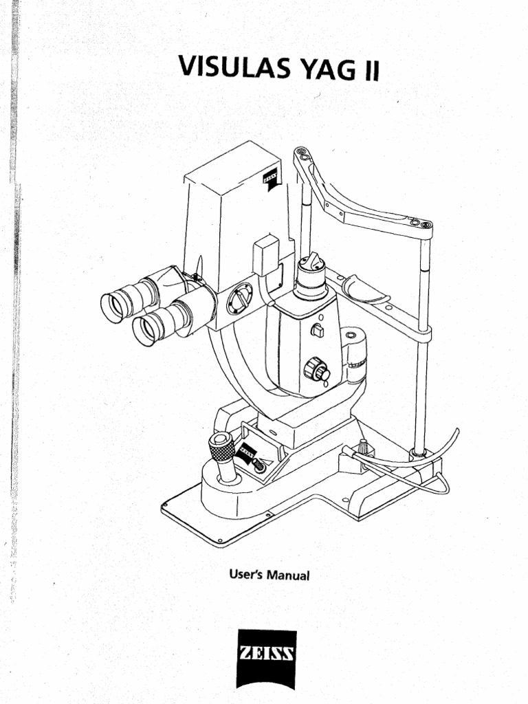 Zeiss Visulas YAG II Eye Laser - User Manual | PDF