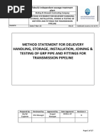 Method Statement Installation of Hdpe Pipes & Fittings | PDF | Pipe ...