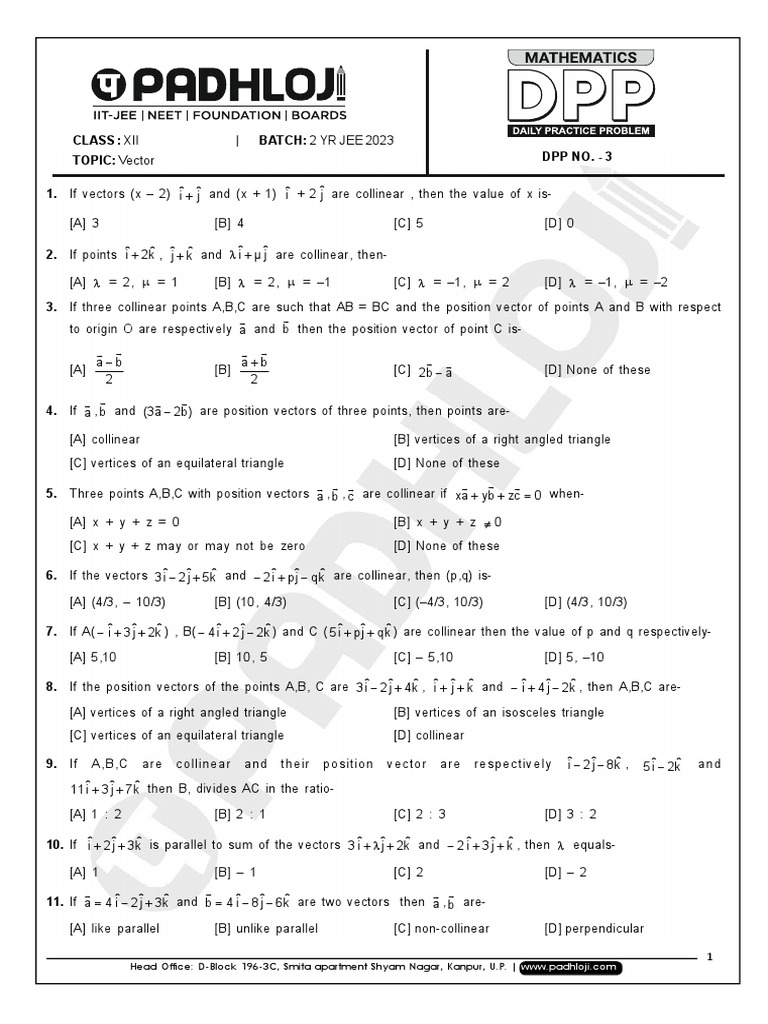 Vector Dpp 3 Pdf Triangle Triangle Geometry