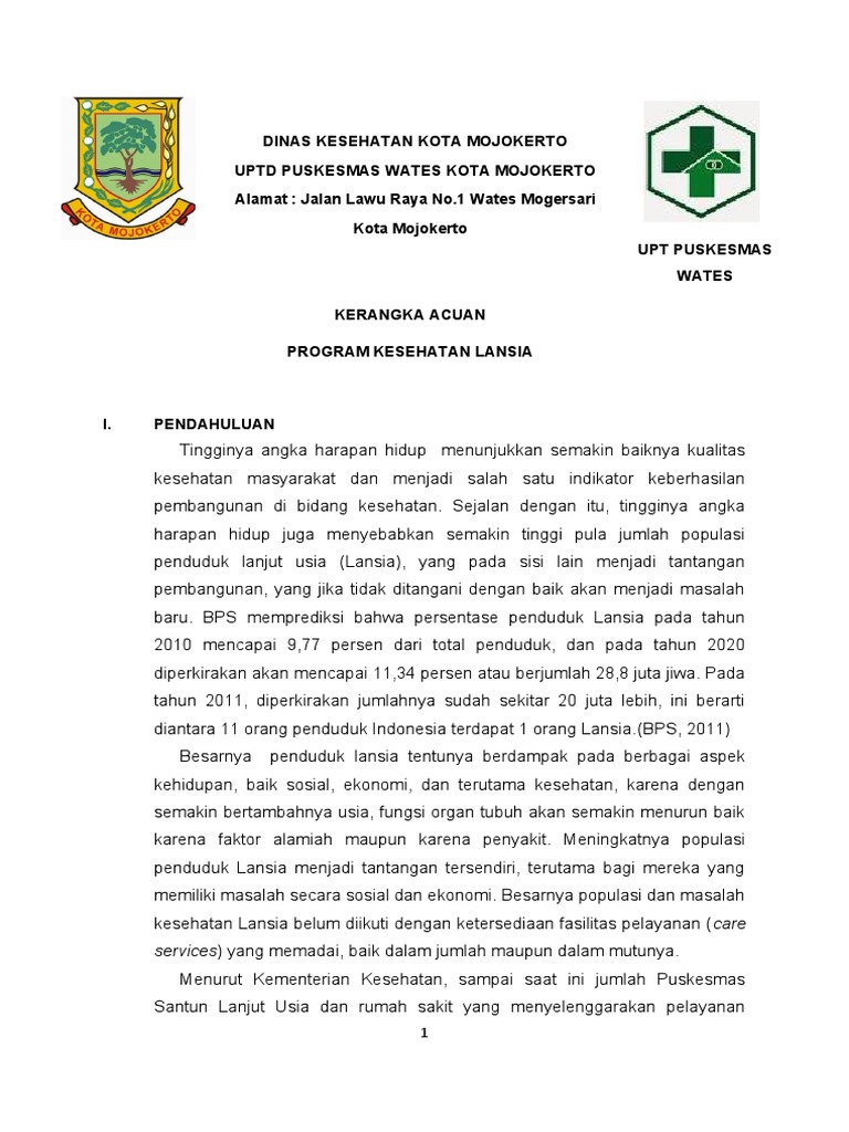 Kak Program Lansia | PDF