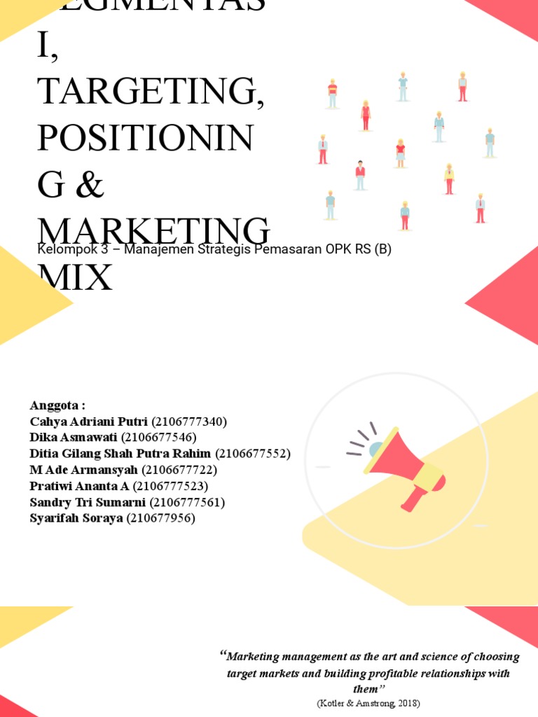 Kel 3 - Segmentasi Targeting Positioning Marketing Mix | PDF