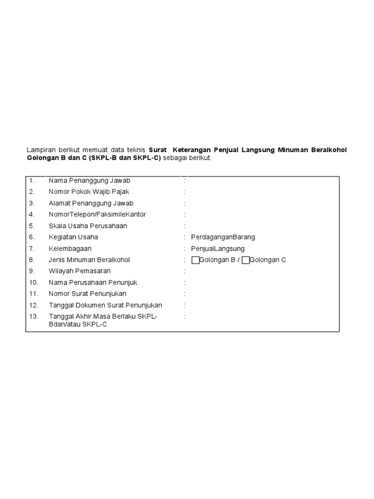 Golongan B Dan C (SKPL-B Dan SKPL-C) Sebagai Berikut | PDF