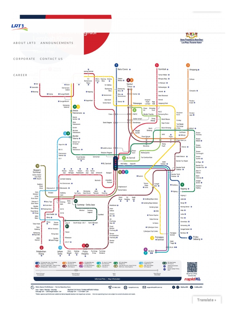 Klang Valley Integrated Transit Map - LRT3 | PDF