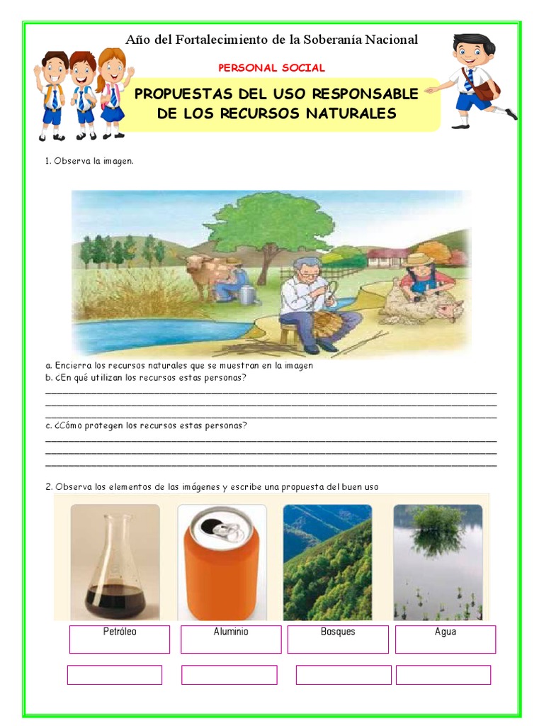 Act-Lunes-Ps-Propuestas Del Uso Responsable de Los Recursos Naturales | PDF