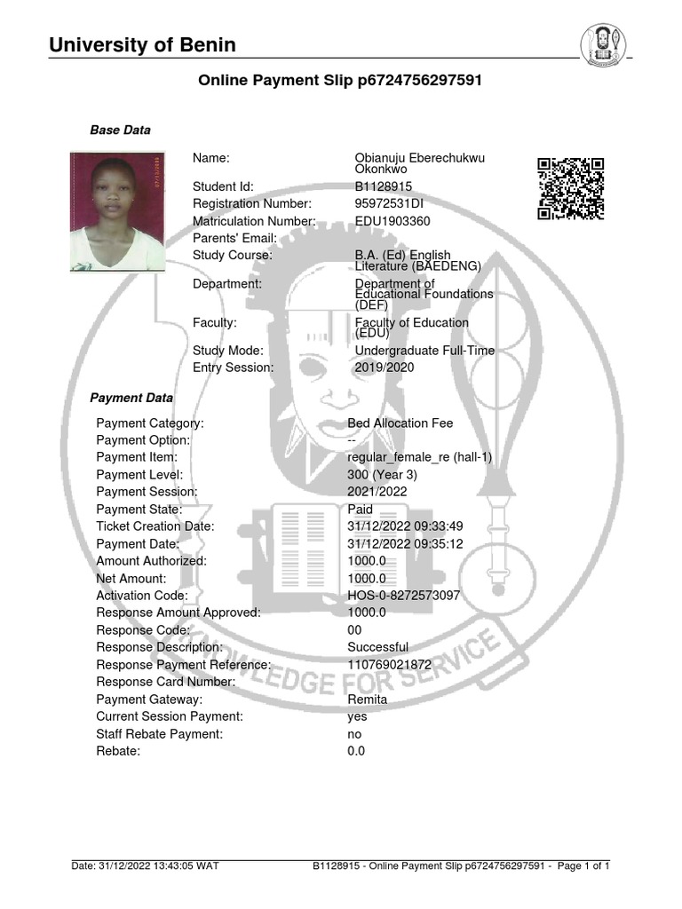 Payment Slip | PDF