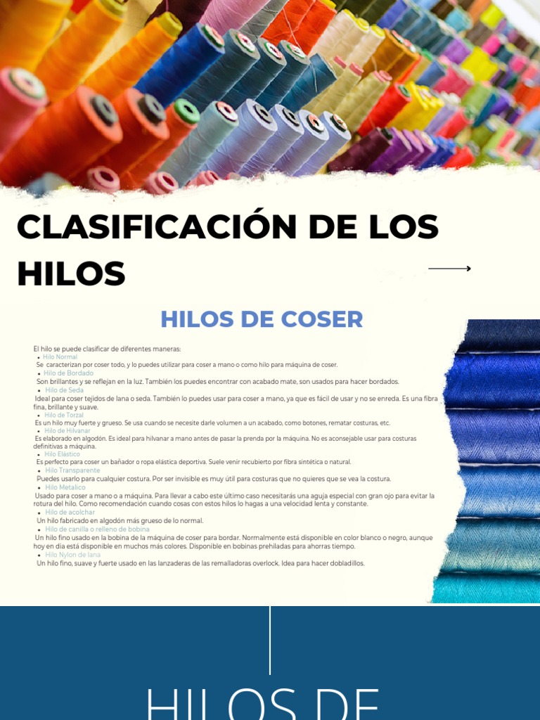 Hilos | PDF | Textiles | Máquina de coser