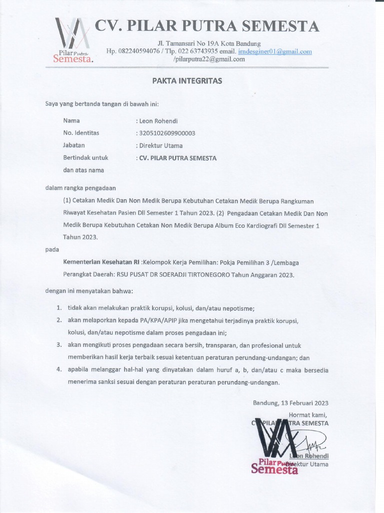 Fakta Integritas | PDF