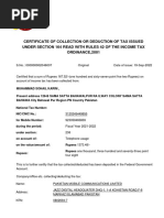 Tax Deduction Certificate by Ufone | PDF