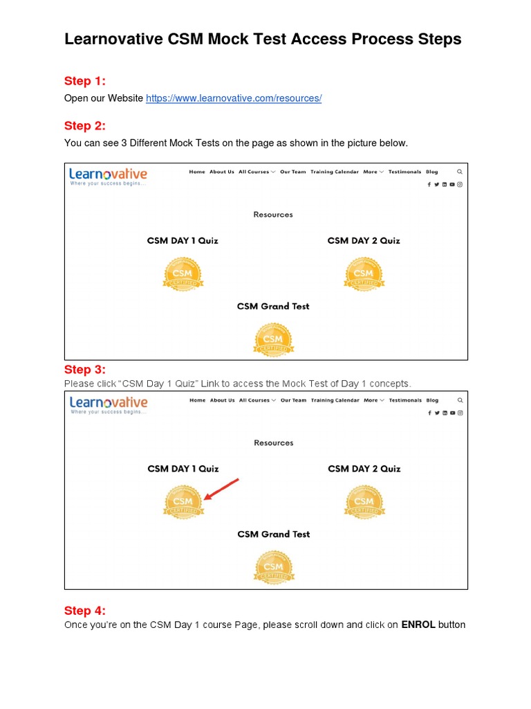 Accessing CSM Mock Test Guide | PDF | Computing