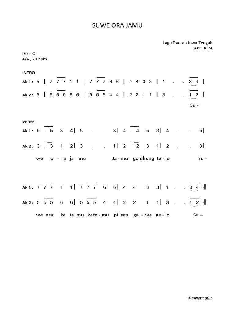 Angklung Suwe Ora Jamu | PDF