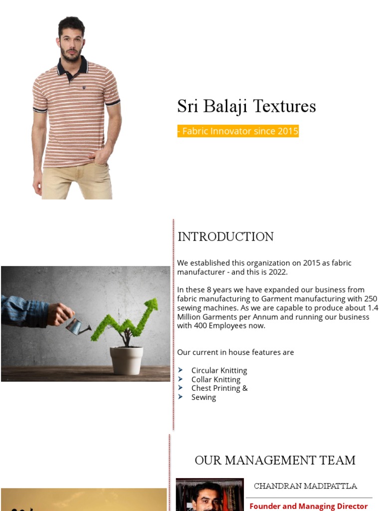 Sri Balaji Textures Fabric Innovator Expands Internationally | PDF