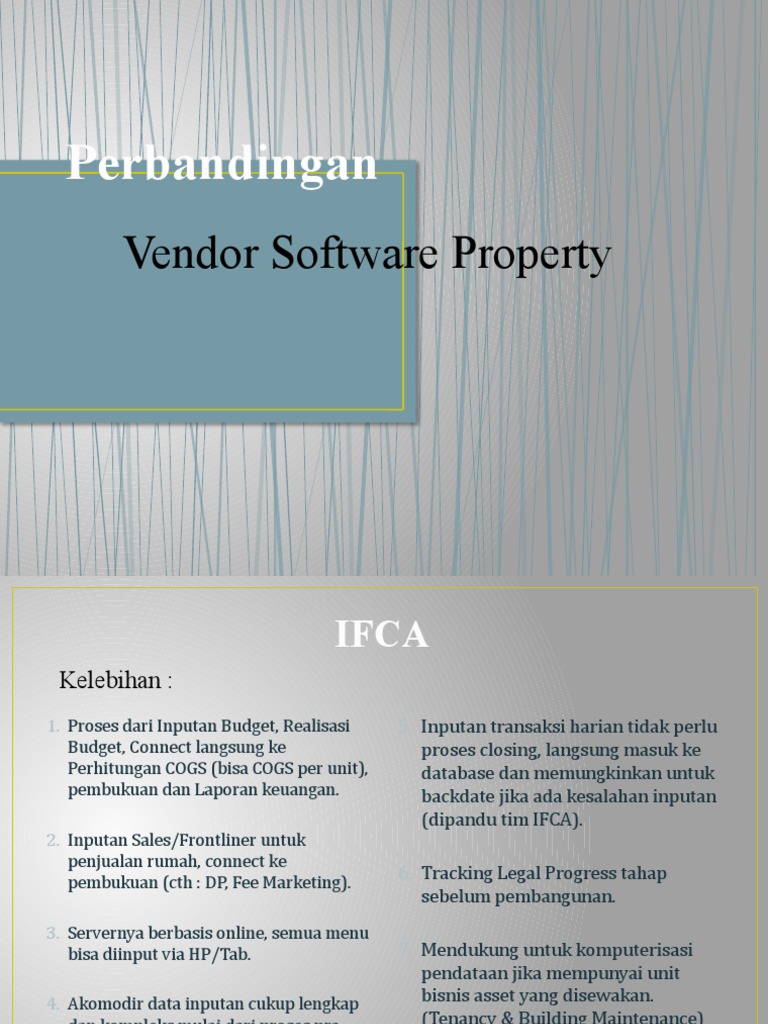 Perbandingan Software Akuntansi IFCA dan EPROPERTY | PDF