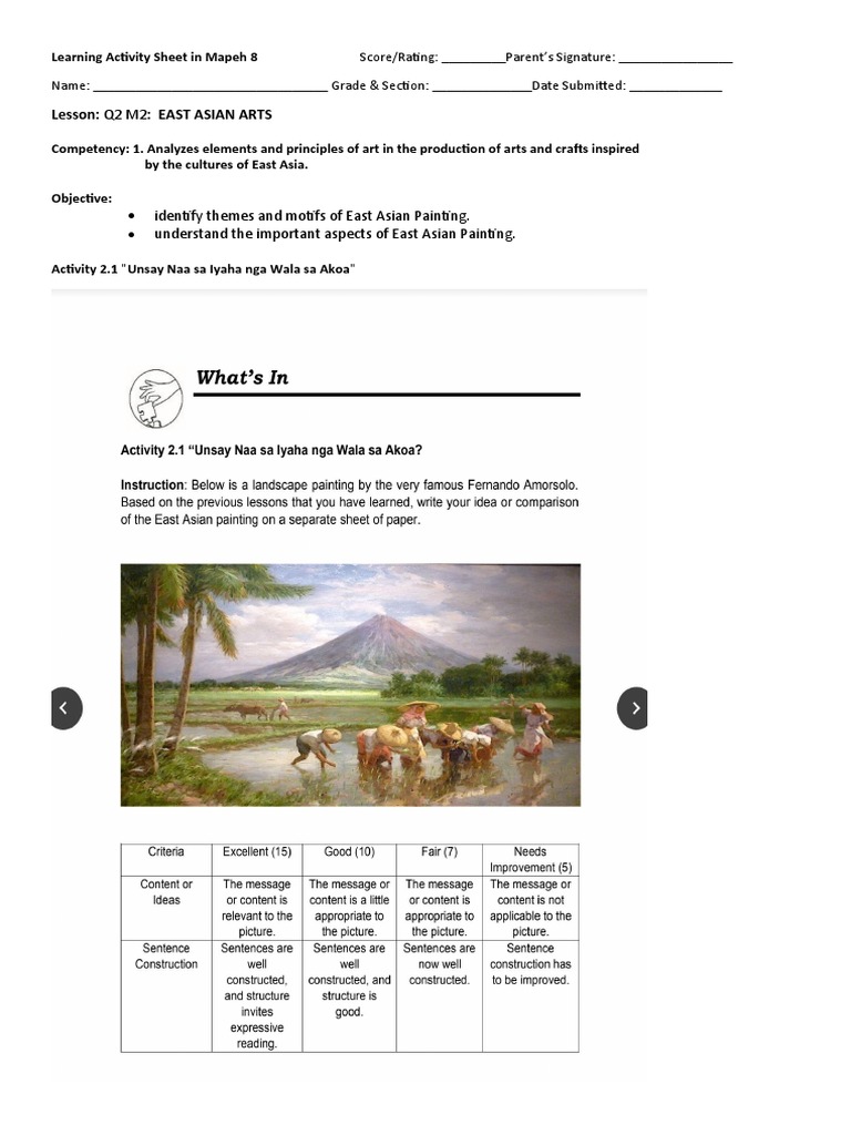 LAS Quarter 2 Mapeh 8 | PDF