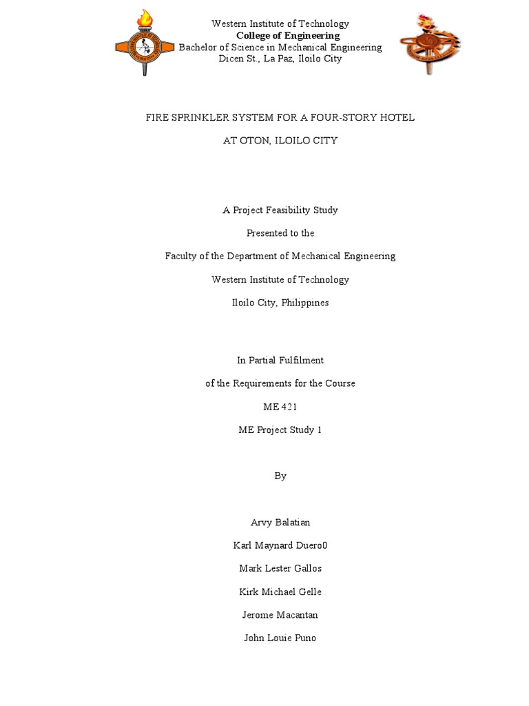 Project Feasibility Study | PDF | Fires | Fire Safety
