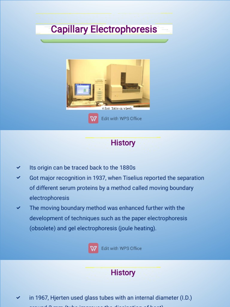 L # 12 Capillary Electrophoresis | PDF | Capillary Electrophoresis ...