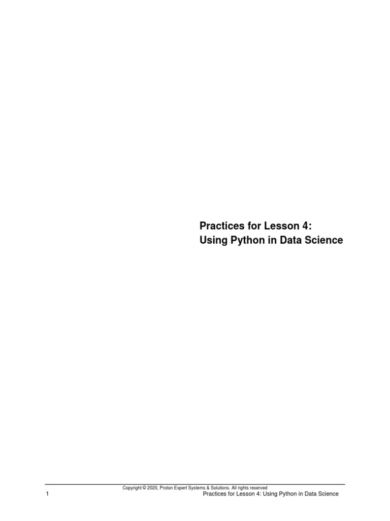 Practice For Lesson 4-1 | PDF | Installation (Computer Programs) | Python (Programming Language)