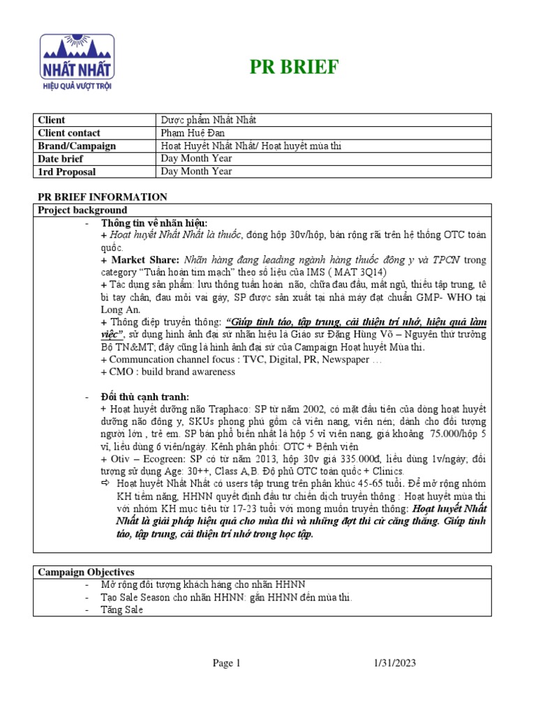HHNN-Conquer campaign-PR Brief-Final | PDF