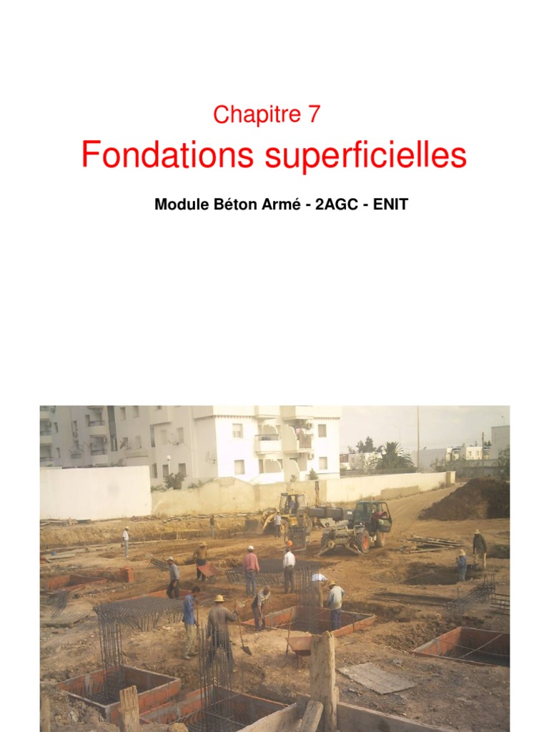 Dimensionnement des semelles de fondation | PDF | Fondation ...
