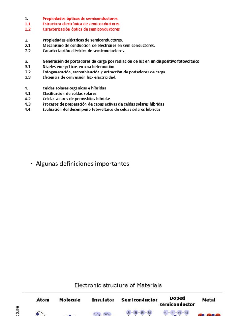 Clase 2 Absorción Óptica | Descargar gratis PDF | Electrón | Ligero