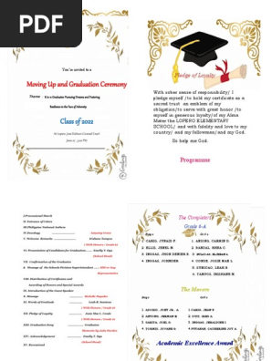 Graduation Program Template Pdf Graduation Program Template In Word,