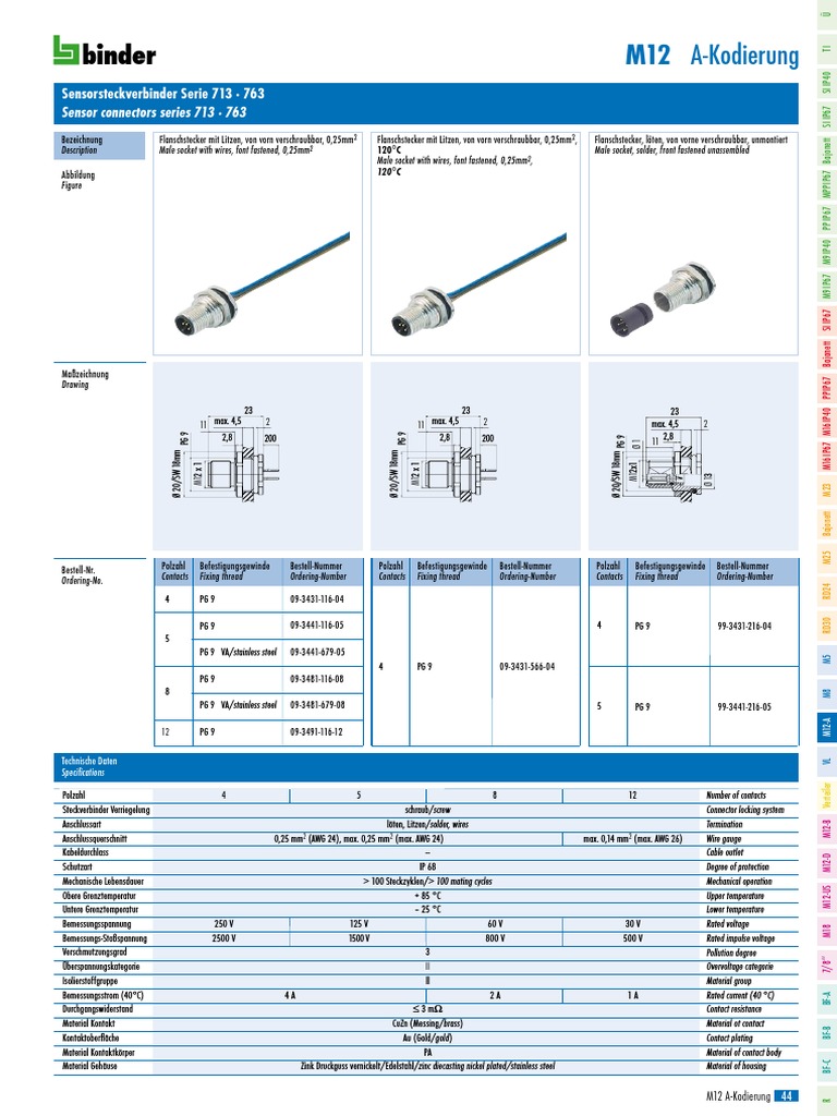 Binder: M12 A-Kodierung | PDF