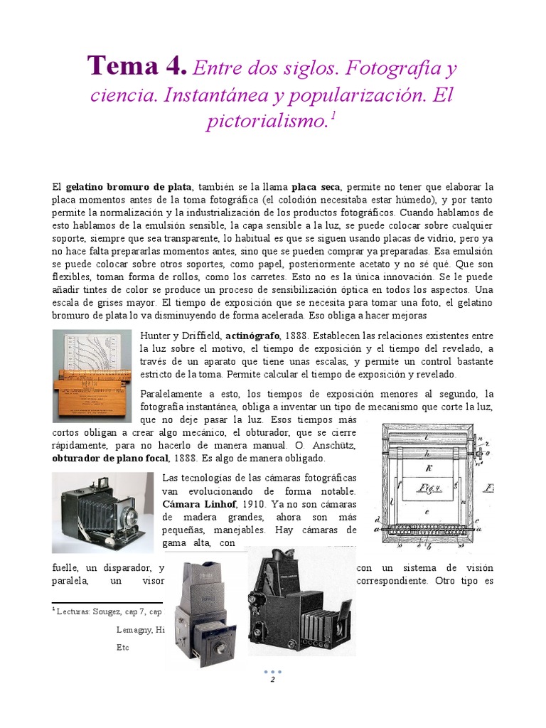 Tema 4. Entre Dos Siglos. Fotografía y Ciencia. Instantánea y ...