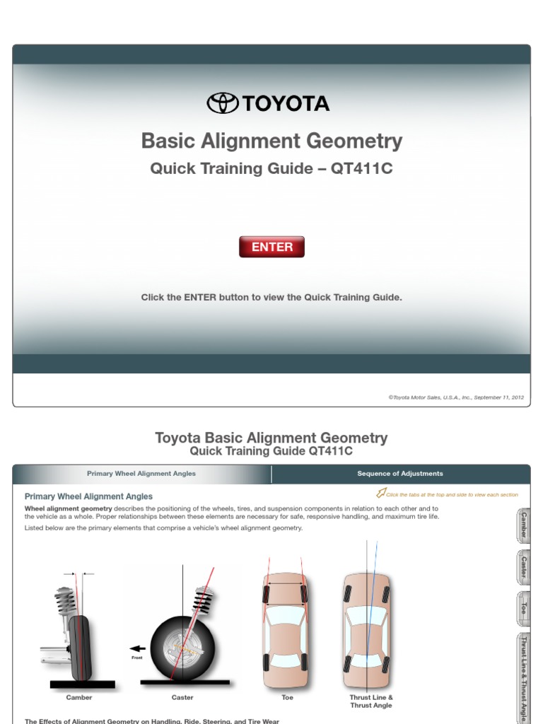 Basic Alignment Geometry: Quick Training Guide - QT411C | PDF ...