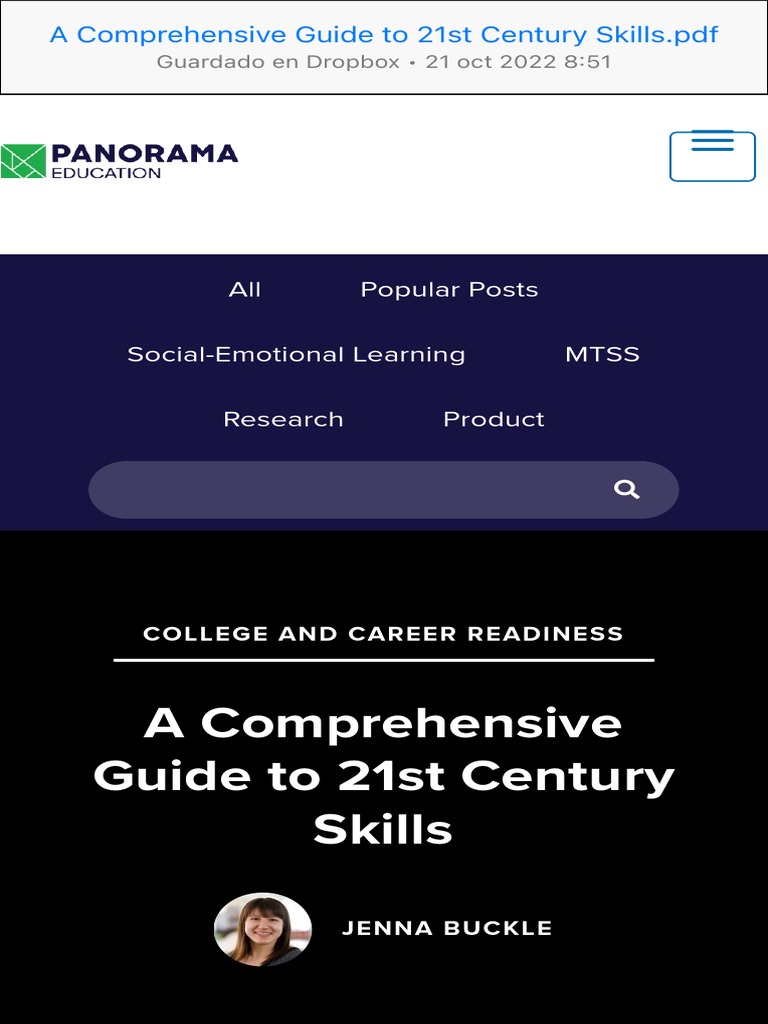 A Comprehensive Guide To 21st Century Skills | PDF | Learning | Literacy