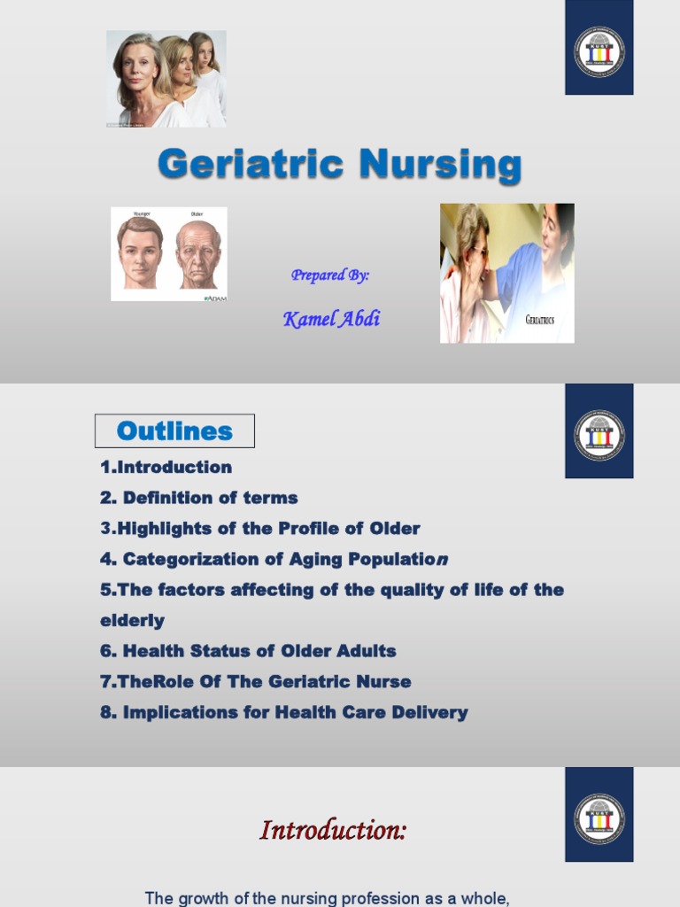 Introduction To Geriatric | Download Free PDF | Geriatrics | Nursing