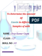 isolation-of-casein-from-milk-lab-report | PDF | Milk | Proteins
