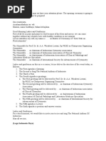 Welcome Speech On Orientation Program | PDF