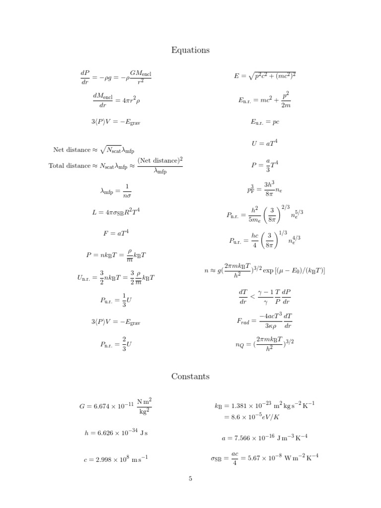 Physics 132 Midterm Equation Sheet | PDF
