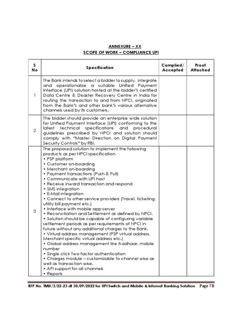 Scope Annexure As Per RFP | PDF | Mobile App | Information Technology