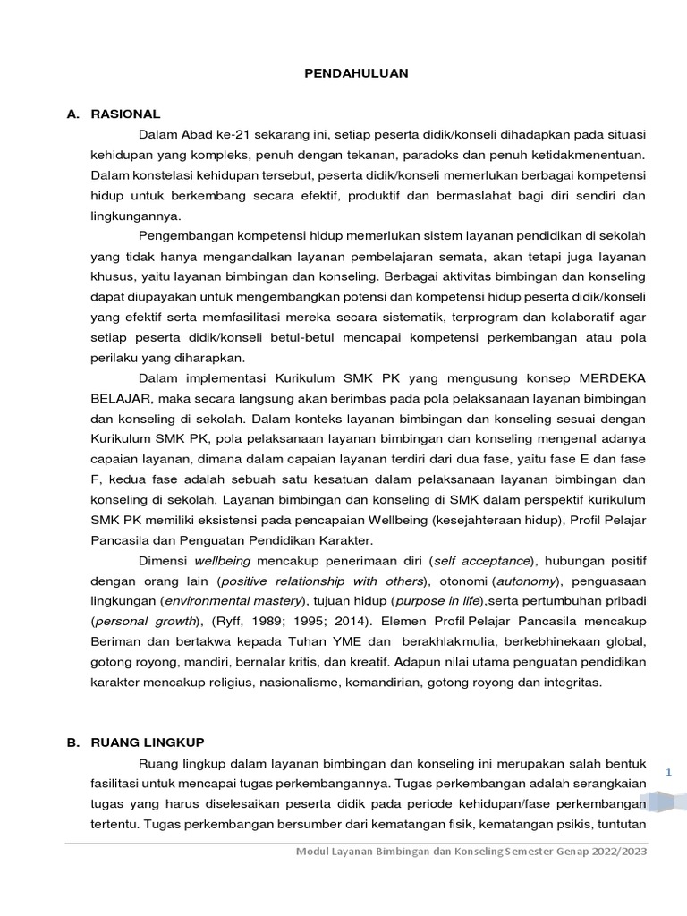 MODUL BK X - Semester 2 - USWATUN KHASANAH | PDF