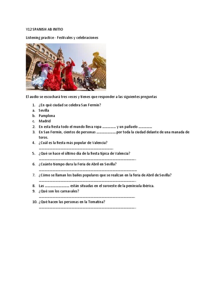 Festivales y Celebraciones en España | PDF | Estilo de vida