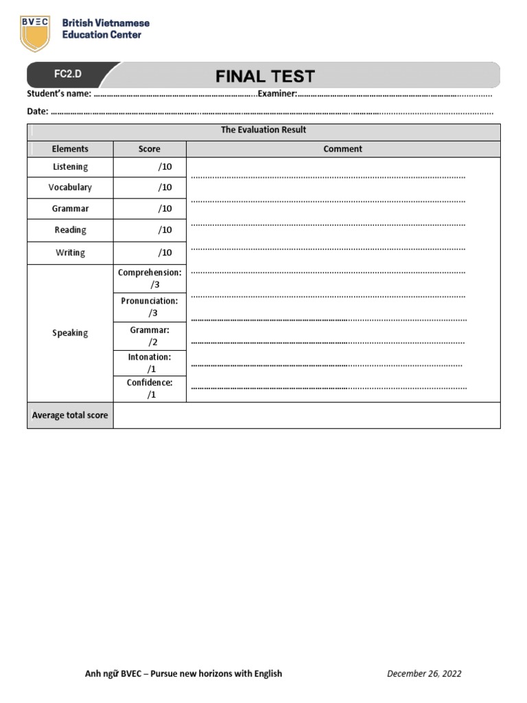 Final Test - FC2A - LGRW | PDF | Linguistics | Human Communication