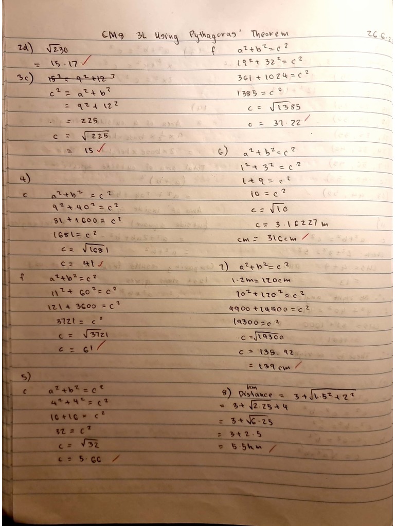 CM8 3L Using Pythagoras Theorem | PDF