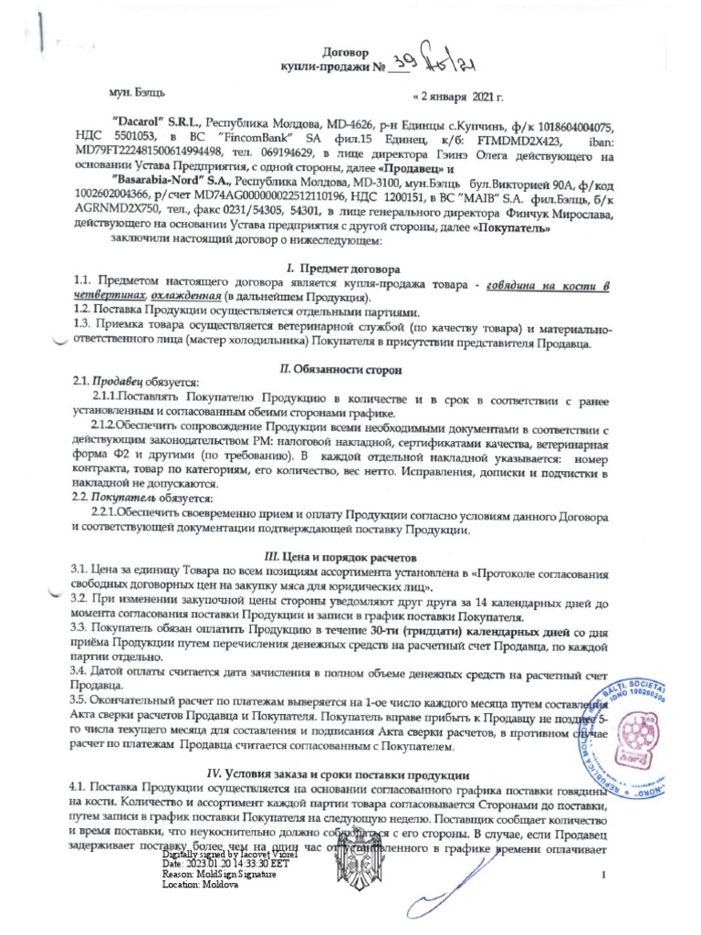 Contracte Cu Abatoare - Semnat | PDF