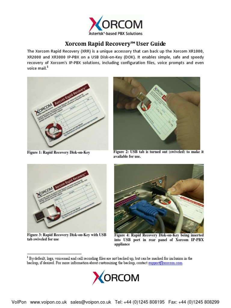 Xorcom Rapid Recovery Live Rescue User Guide | PDF | Backup | Booting