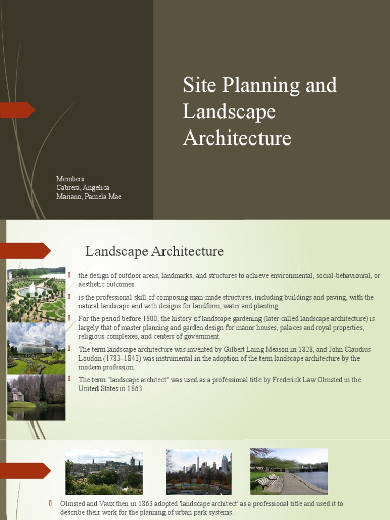 Site Planning in Landscape Architecture | PDF | Landscape Architecture ...