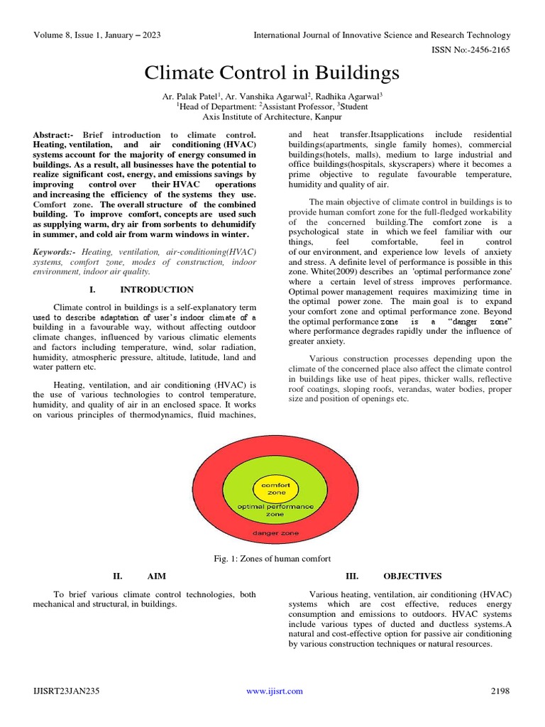 Climate Control in Buildings | PDF | Air Conditioning | Solar Energy