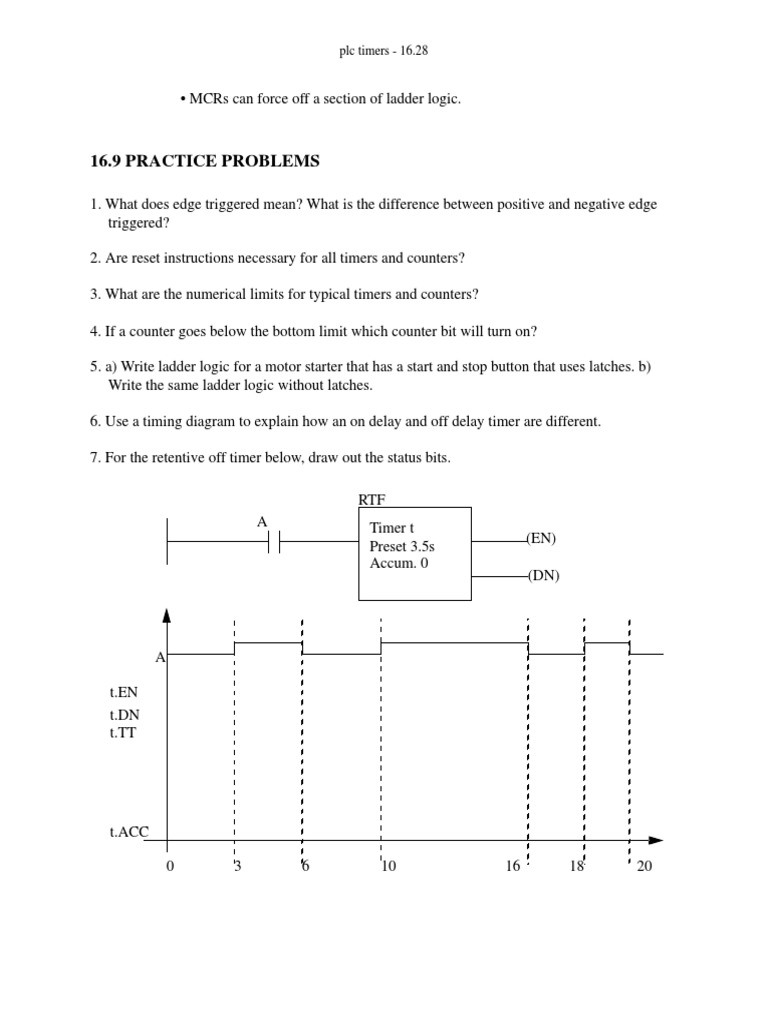 Problems For Timer and Counter | PDF | Programmable Logic Controller | Timer