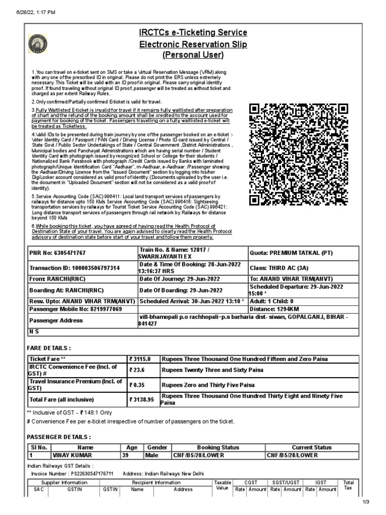 Vinay Kumar | PDF | Identity Document | Government Vinay Kumar | PDF | Identity Document | Government